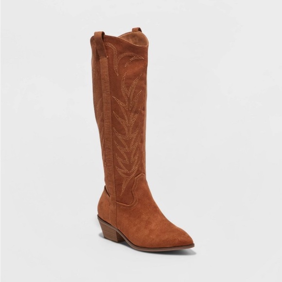 Universal Thread | Shoes | Universal Thread Cognac Sadie Western Boots ...